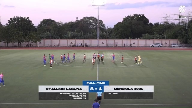 Matchday+ - Stallion laguna FC 8-1 Mendiola FC 1991 | Full-Time | PFL ...